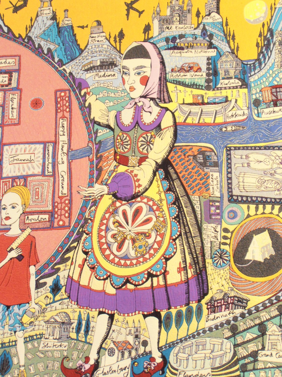 Detail of Grayson Perry's tapestry - The Lutyens Trust